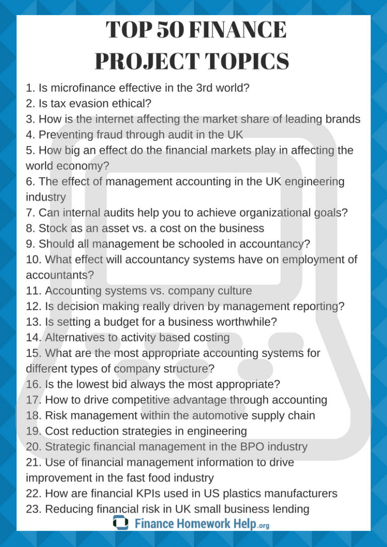 Best MBA Finance Project Help | Finance Homework Help